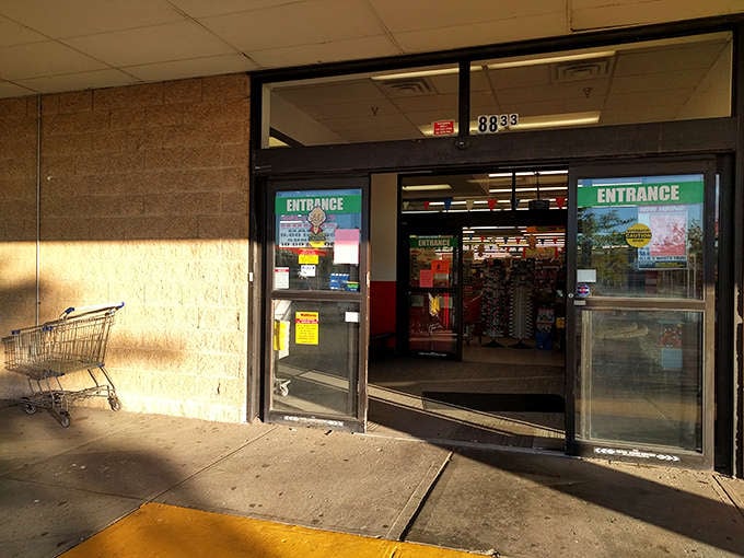 The entrance beckons like a portal to a dimension where everything costs less than it should.