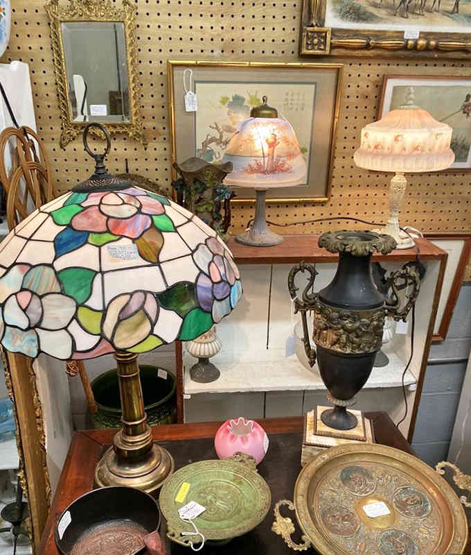 Stained glass lamps glow with timeless beauty, proving some designs never go out of style or appeal.