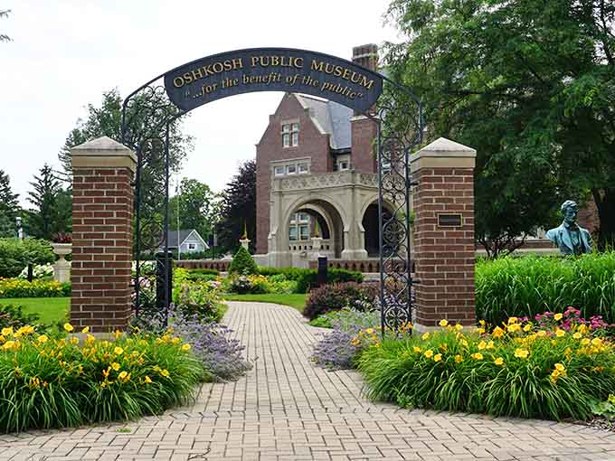 Oshkosh Public Museum preserves local history behind gates that welcome curiosity seekers and students avoiding homework assignments equally.