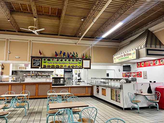 Caribbean flavors and casual seating provide the perfect refueling station when treasure hunting wears you out completely.