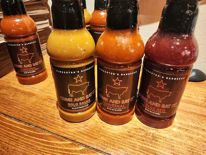 Multiple sauce options let you customize your experience, though honestly the meat hardly needs the help here.