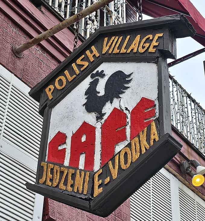 This vintage sign has welcomed countless hungry souls seeking authentic Polish flavors in metro Detroit's heart.