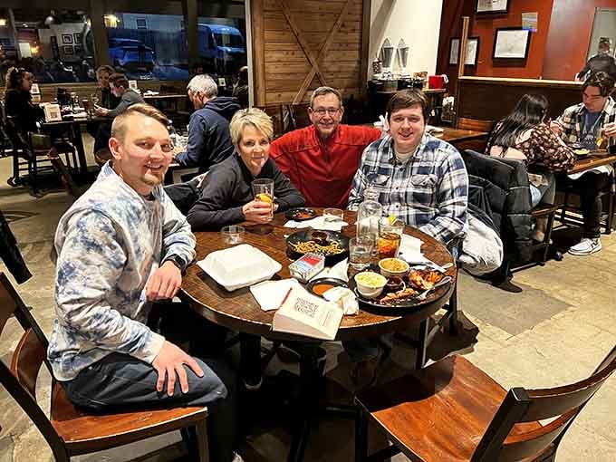 Happy faces around a table loaded with barbecue: this is what Kansas City dining dreams are made of.