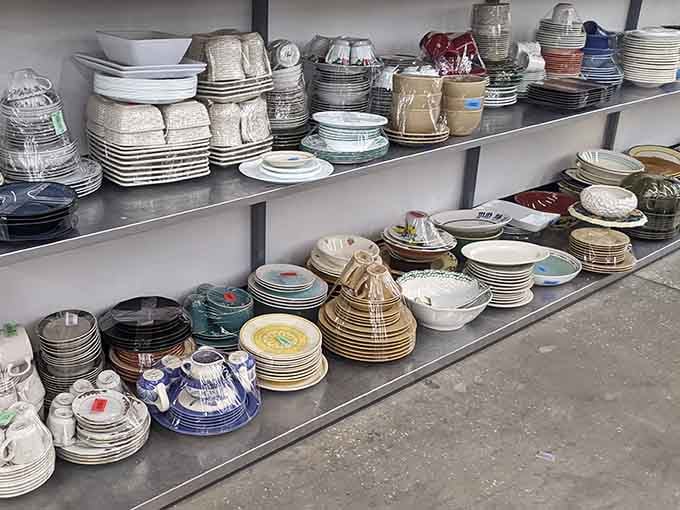 Dinnerware stacked high like edible architecture, ready to host everything from Tuesday dinners to holiday feasts.