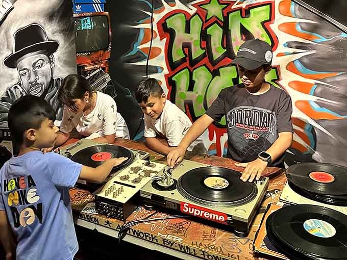 Try your hand at the turntables and discover you have zero rhythm, just like most of us do.