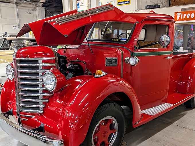 Fire-engine red never looked so good&mdash;this Diamond T truck is ready to steal hearts, not just haul cargo.