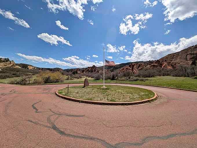 The entrance roundabout welcomes visitors to a world where geology took center stage and never left.