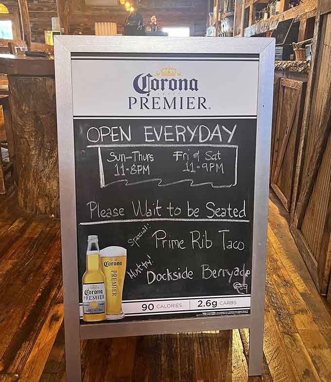 Prime Rib Tacos as a special tells you this kitchen isn't afraid to get creative with their weekend offerings, folks.