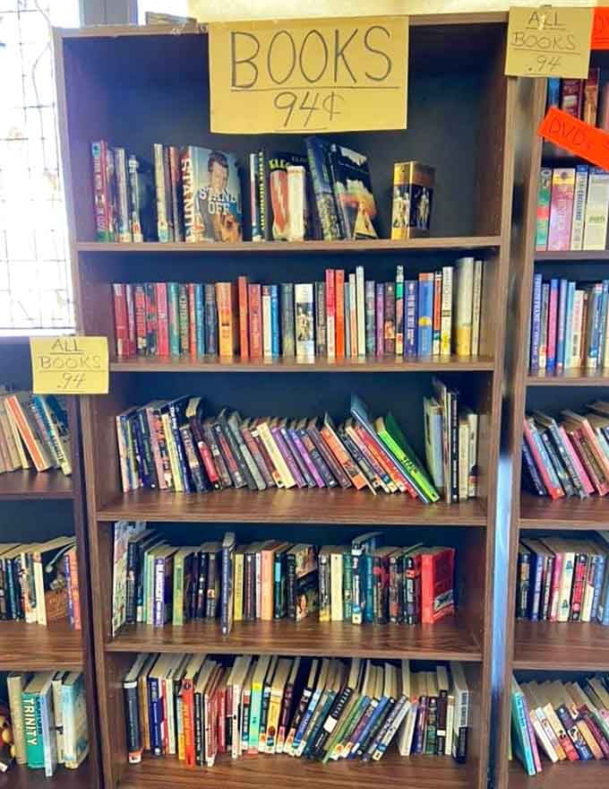 Real books at under a dollar remind us that not everything valuable requires an internet connection or password.