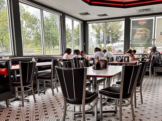 Window seats offering natural light and people-watching opportunities make every meal feel like a special occasion worth savoring and remembering fondly.