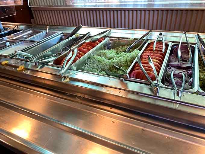 A well-stocked salad bar means you can customize your meal and pretend you're making healthy choices.
