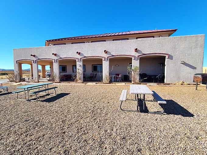 Outdoor seating with sweeping views turns every wine tasting into a scenic adventure worth the drive.
