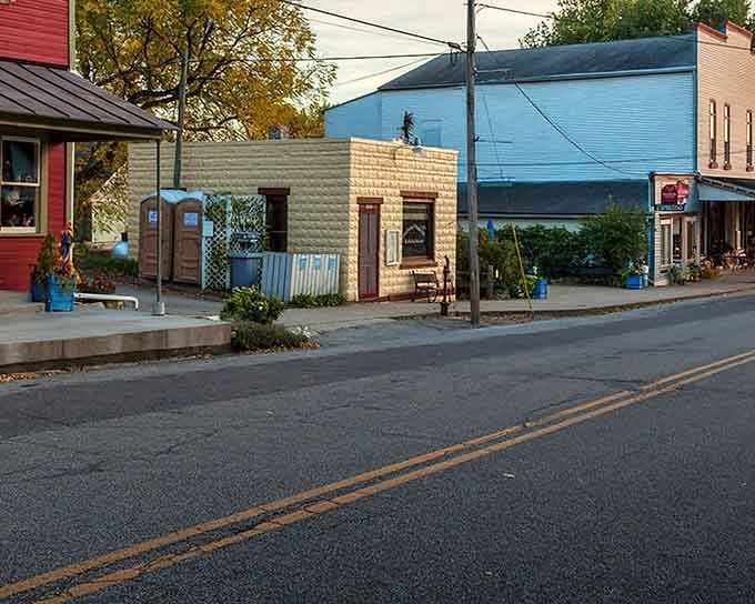 Golden hour bathes the quiet streets in warm light, transforming ordinary storefronts into something worthy of a gallery wall.