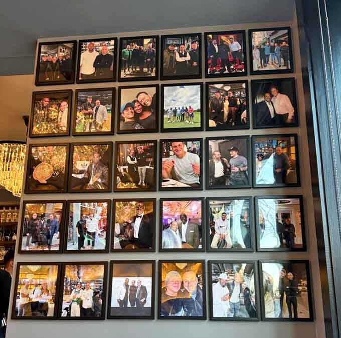 These framed photographs tell stories of celebrations, friendships, and memorable nights that turned strangers into regulars over the years.