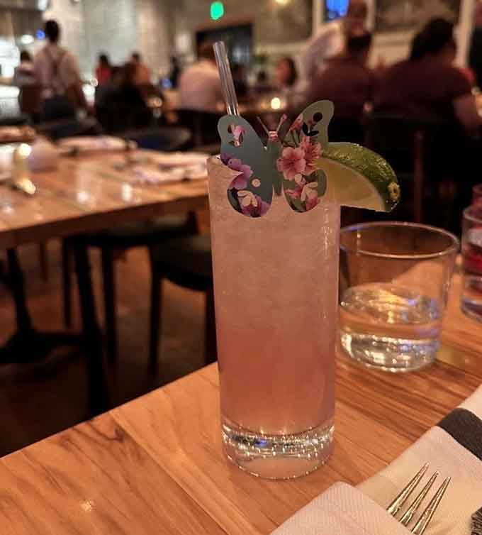 A cocktail so pretty you'll hesitate to drink it, but only for about three seconds maximum.