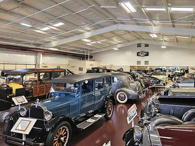 The collection spans decades of design philosophy, from boxy elegance to streamlined sophistication under one roof.