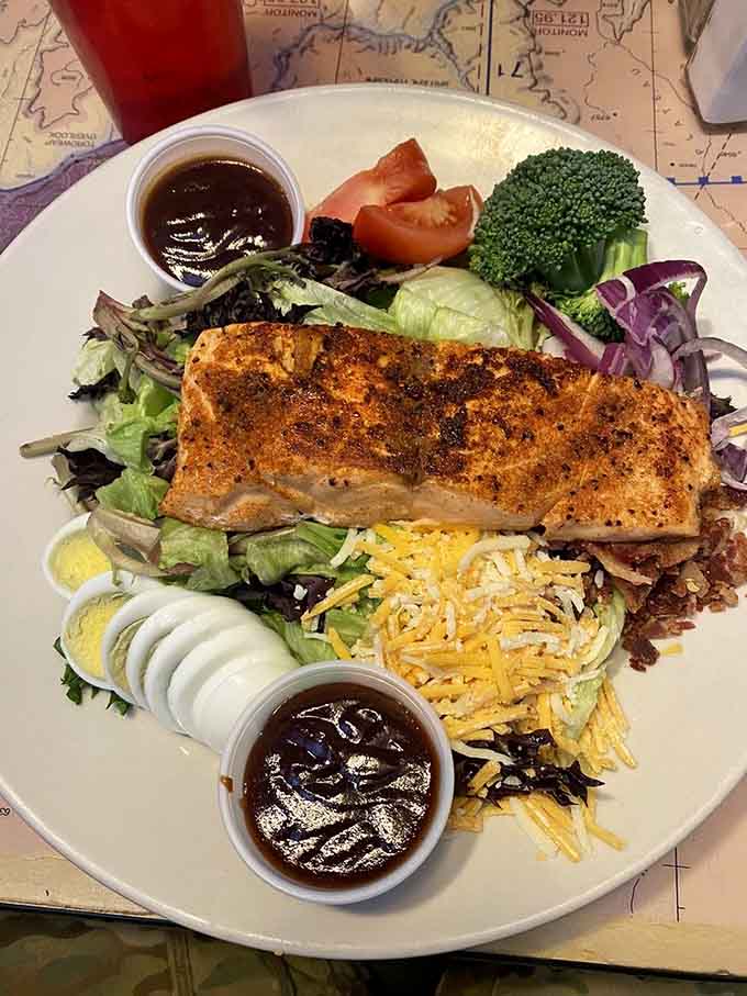 This Cobb Salad looks almost too beautiful to eat, but you'll manage to overcome that hesitation quickly enough.