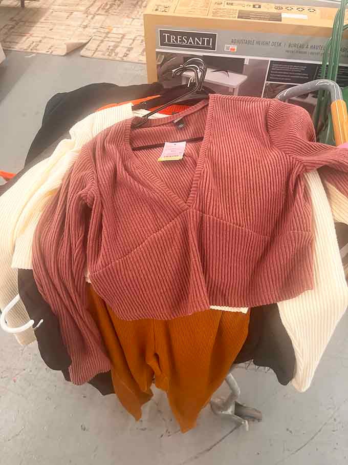 Women's clothing in autumn hues, because updating your wardrobe shouldn't require updating your credit limit.