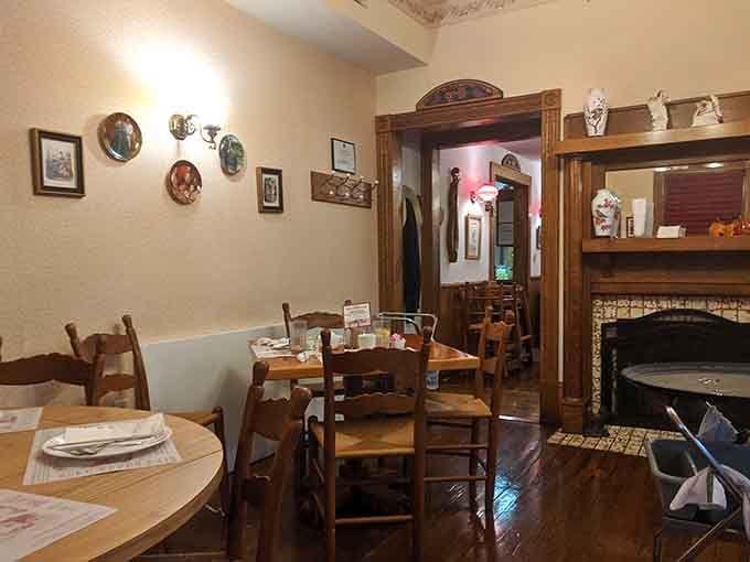 Cozy corners and homey touches remind you that the best meals happen in spaces that feel lived-in.