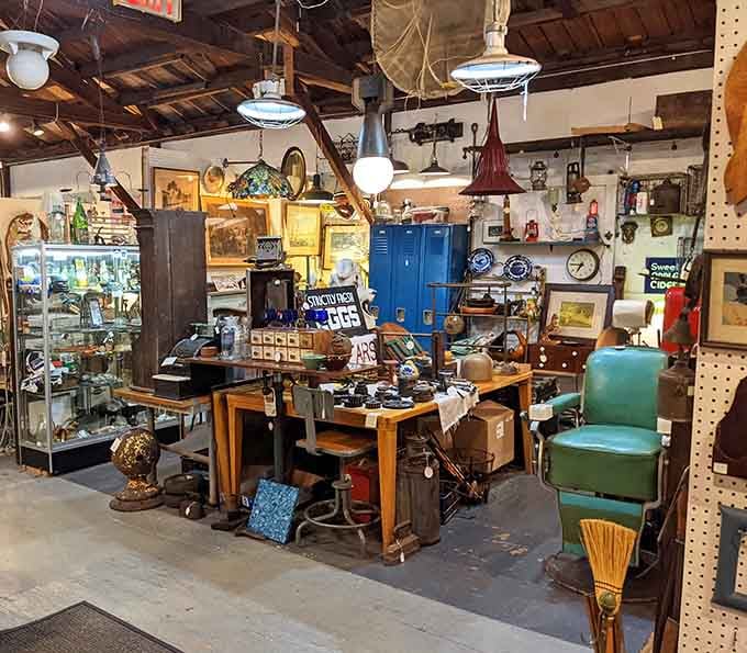 A barber chair and vintage lighting that'll make your man cave actually worth visiting.
