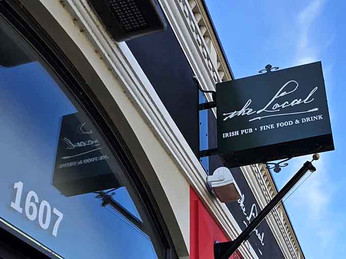 The exterior signage announces "Irish Pub" with confidence, like it knows exactly what treasures wait inside for you.