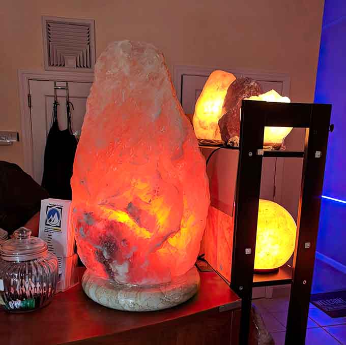 This massive Himalayan salt lamp glows like a miniature sunset you can keep on your table forever.