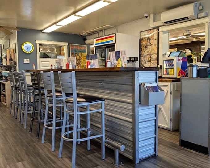 Counter seating offers front-row views of the kitchen action and the best people-watching in Arlington, guaranteed.