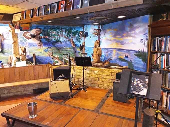 That stage has hosted countless performances, turning dinner into an evening you'll actually remember fondly for years.