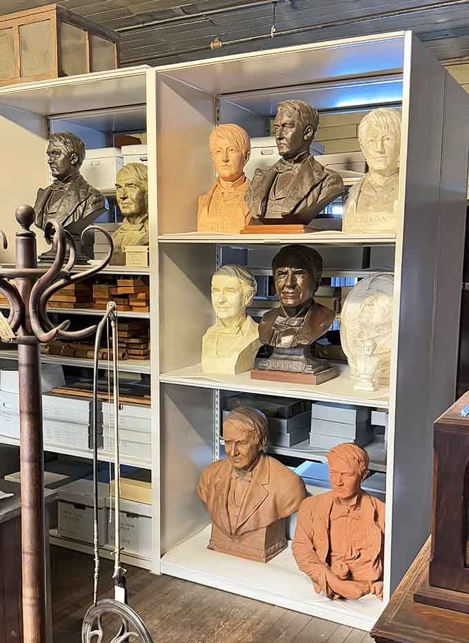 Apparently one likeness wasn't enough to capture a mind that held over a thousand patents.