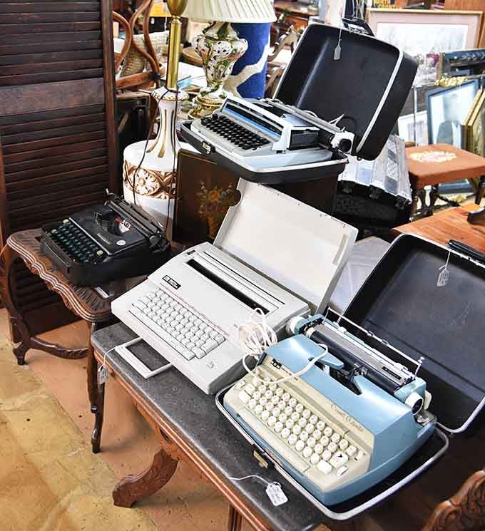 Remember when writing a letter required actual effort? These typewriters are beautiful reminders of pre-digital communication days.