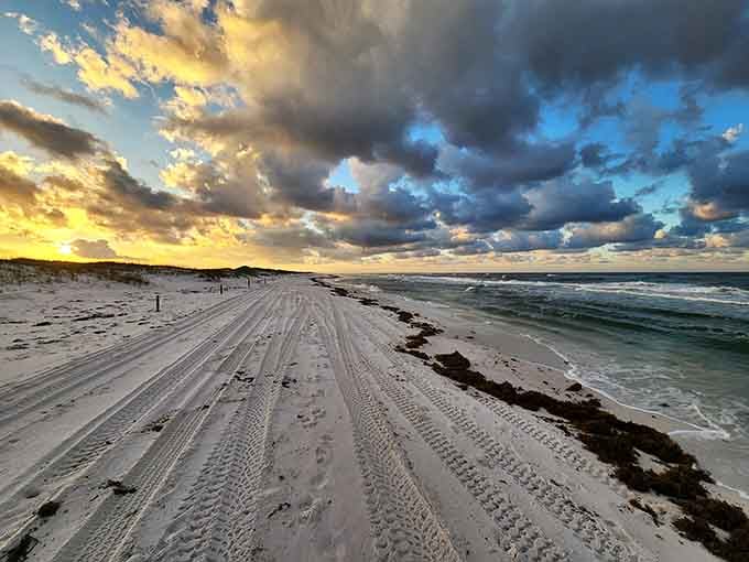 Dramatic skies and empty beaches create those rare moments when you feel like you've discovered something nobody knows.