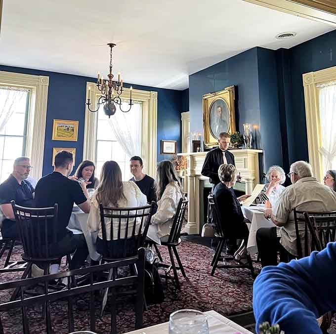 Tables full of happy diners enjoying their meals in rooms that have hosted countless celebrations before.