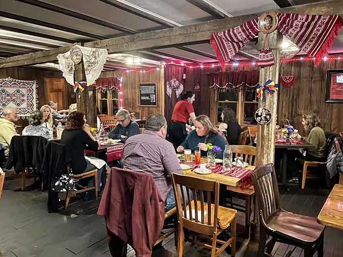 A bustling dining room full of happy guests proves this quirky concept works beautifully for everyone who visits.