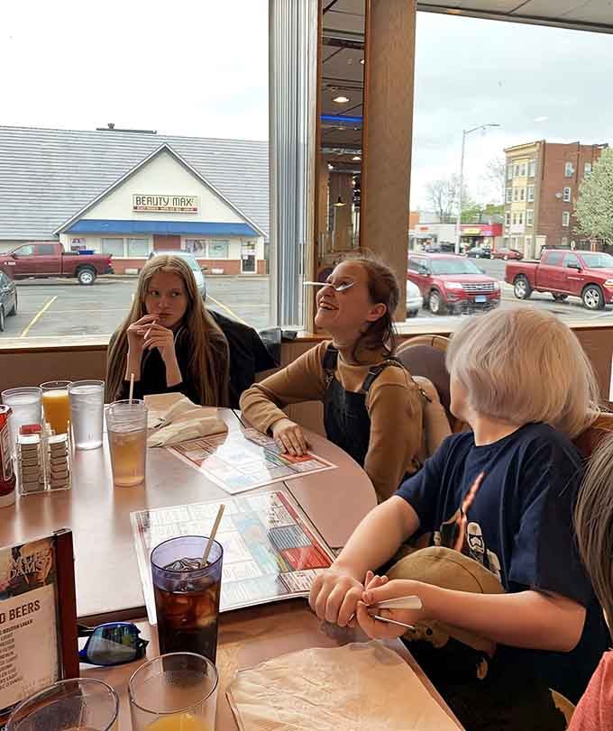 Three generations sharing a meal and laughter is exactly what diners were invented for in the first place.