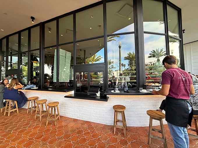 Counter seating with a view of the action, perfect for solo diners who appreciate watching culinary craftsmanship up close.