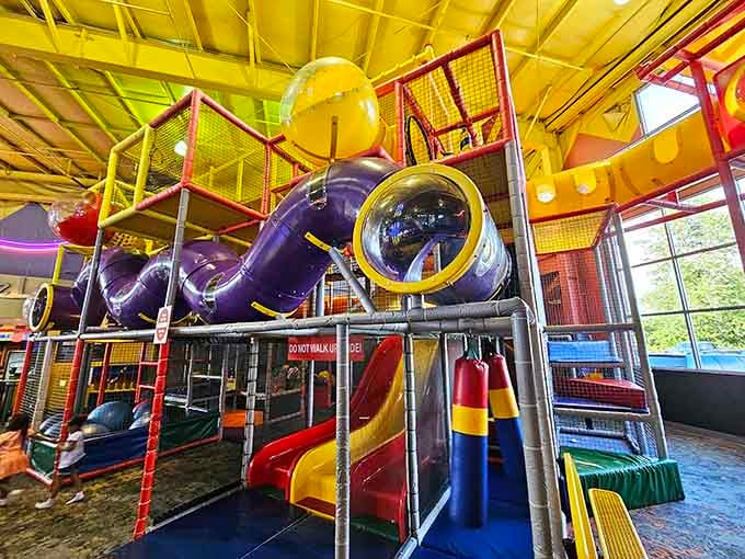 That indoor play structure is technically for kids, but we've all seen adults eyeing those slides longingly.
