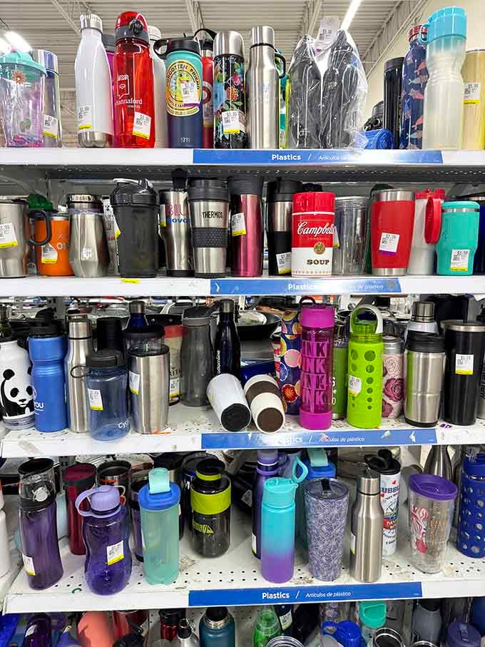 Water bottles and tumblers galore, because hydration shouldn't cost a fortune and neither should keeping your coffee hot.