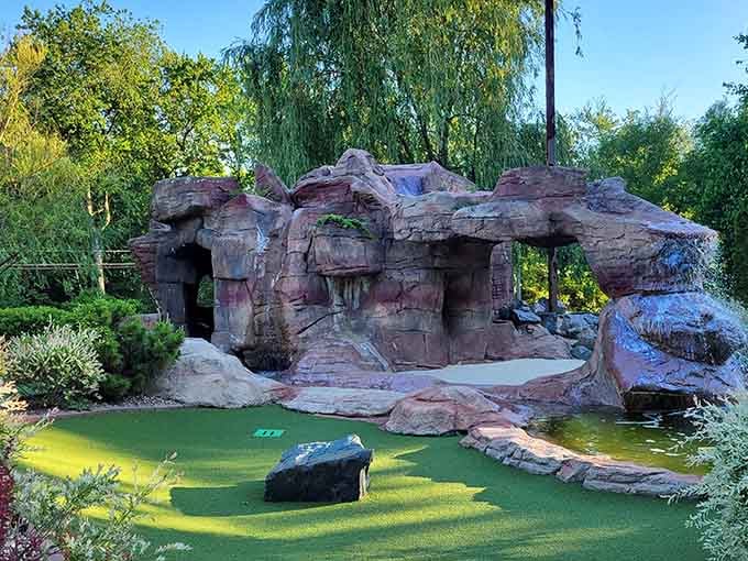 Mini golf and custard together is the kind of brilliant pairing that makes you question all life choices.