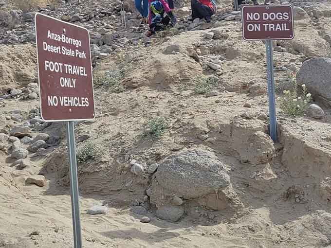 The trail rules are simple: feet only, no vehicles, and definitely leave Fido at home for this one.