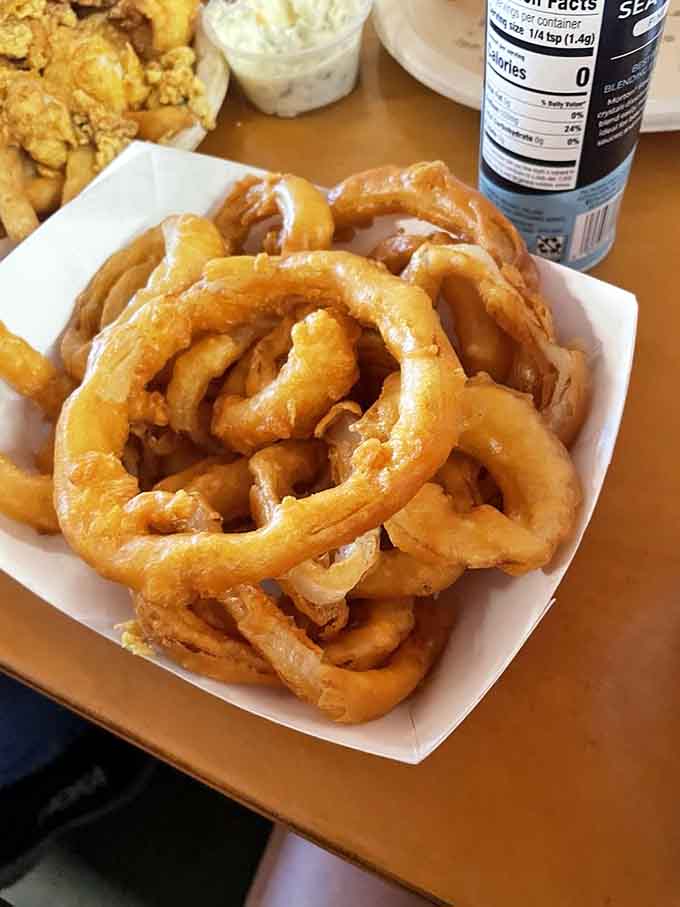 These aren't your average onion rings, they're thick-cut circles of sweet, crispy, addictive perfection.