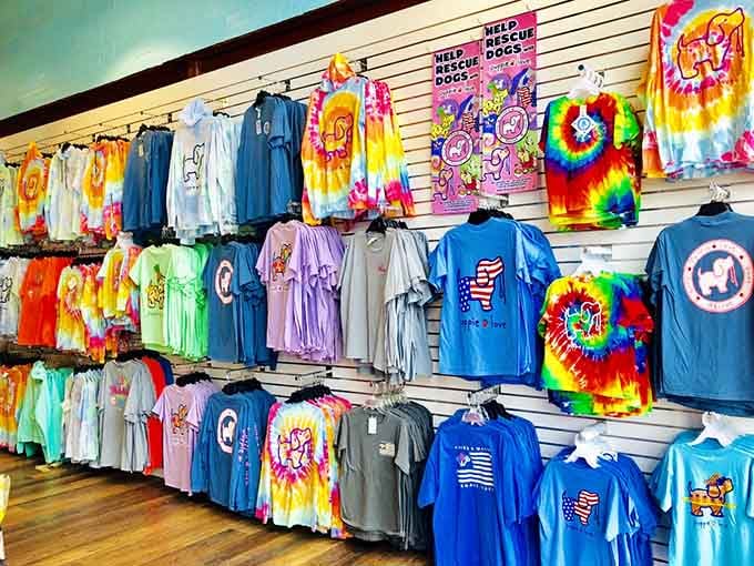Tie-dye shirts in every color combination, because sometimes you need your wardrobe to match your sugar rush.