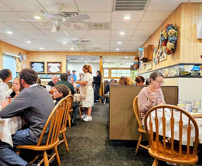 Families, couples, and solo diners united in their appreciation for food that tastes like someone's grandmother made it with love.