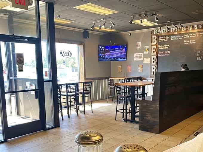 The dining area strikes that perfect balance between casual comfort and clean modern design that lets you focus on eating.