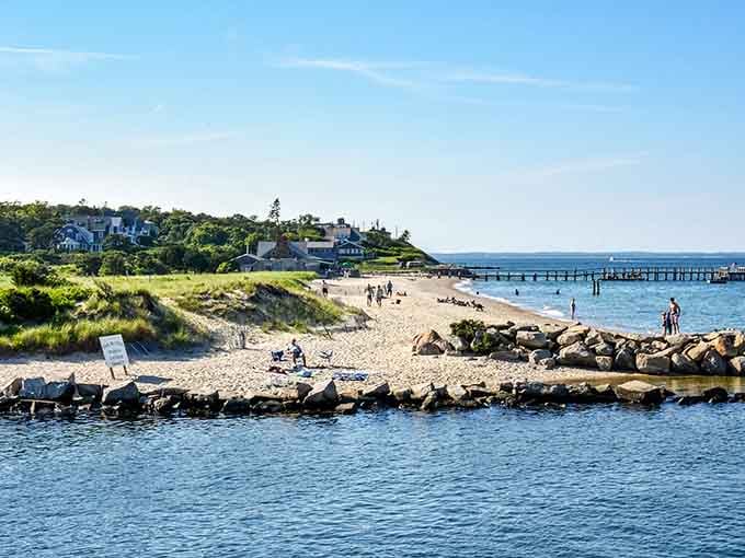 Sandy beaches curve along sparkling blue water where summer memories are made one perfect day at a time, year after year.
