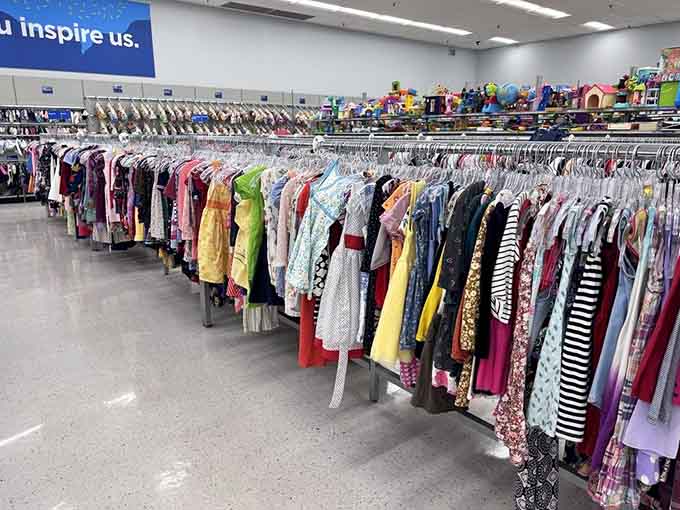 Children's clothing in every size and color, because kids grow faster than you can say "didn't we just buy that?"
