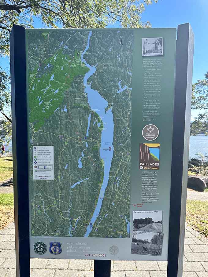The map tells the whole story of these magnificent cliffs that almost became apartment buildings.