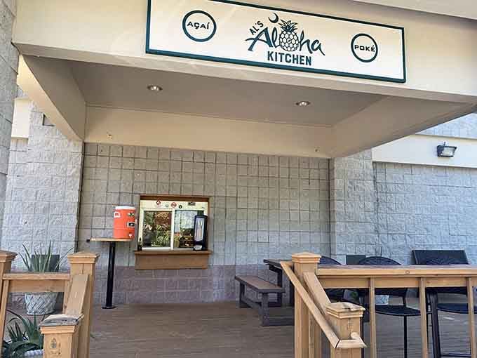 Covered seating offers shade and comfort, because even paradise needs protection from the midday sun's enthusiasm.