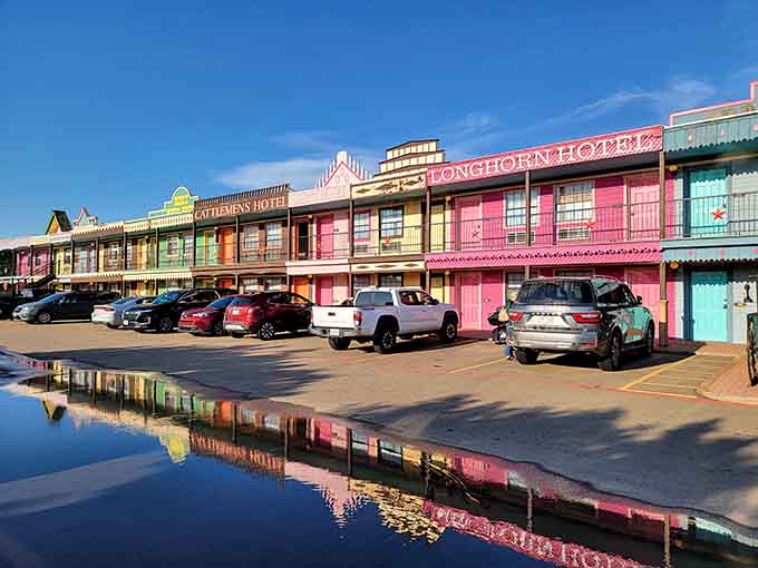 The Big Texan Motel doesn't apologize for being exactly what you'd expect from a place near a 72-ounce steak.