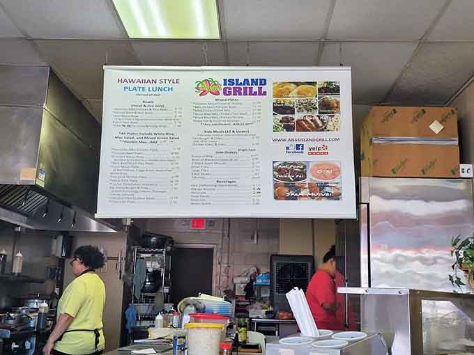 Behind the scenes, skilled hands prepare island favorites with the care and authenticity that keeps locals coming back for more.