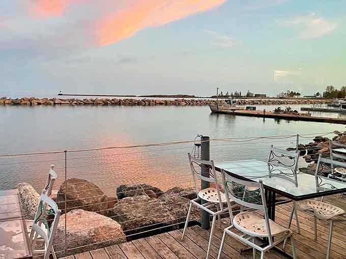 Pastel skies reflecting on calm waters create the kind of evening that makes you remember why you love this planet.